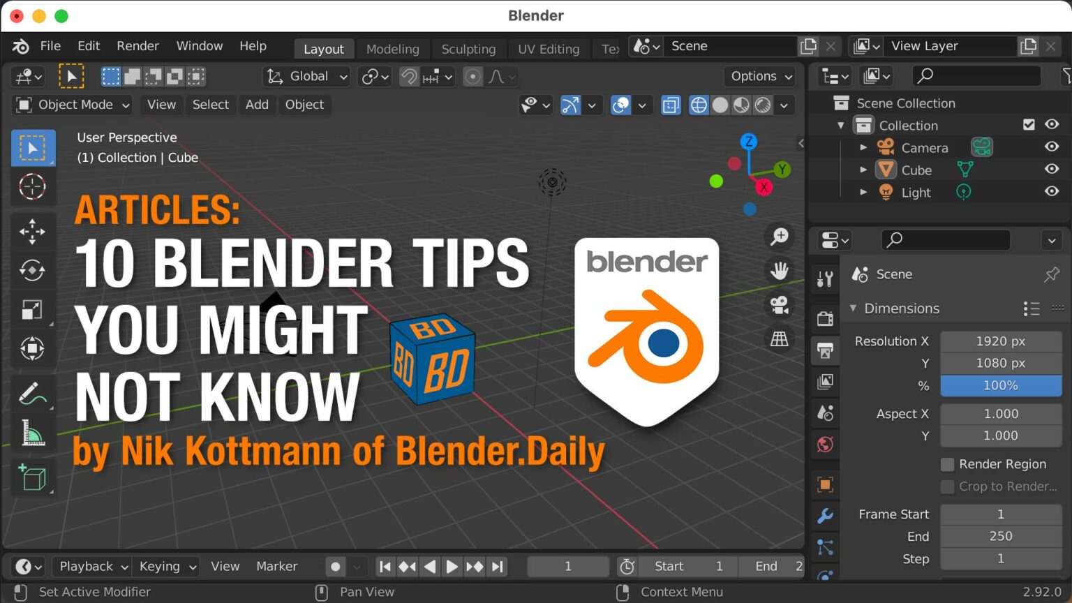 10 Blender Tips you might not know - 3D Blendered